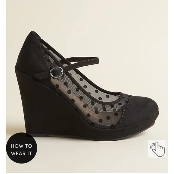 torrid | Shoes | Torrid Dot Mesh Platform Wedge Ww | Poshmark
